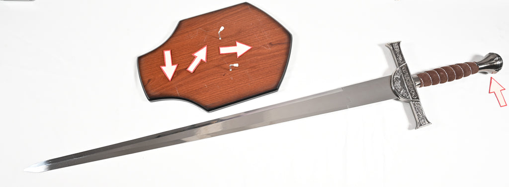 Macleod Longsword - pomo y soporte rayado